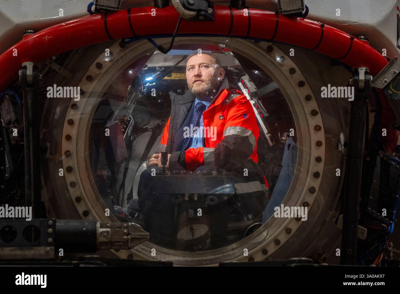 The Scottish Secretary Ian Murray sits inside a rescue submersible ...