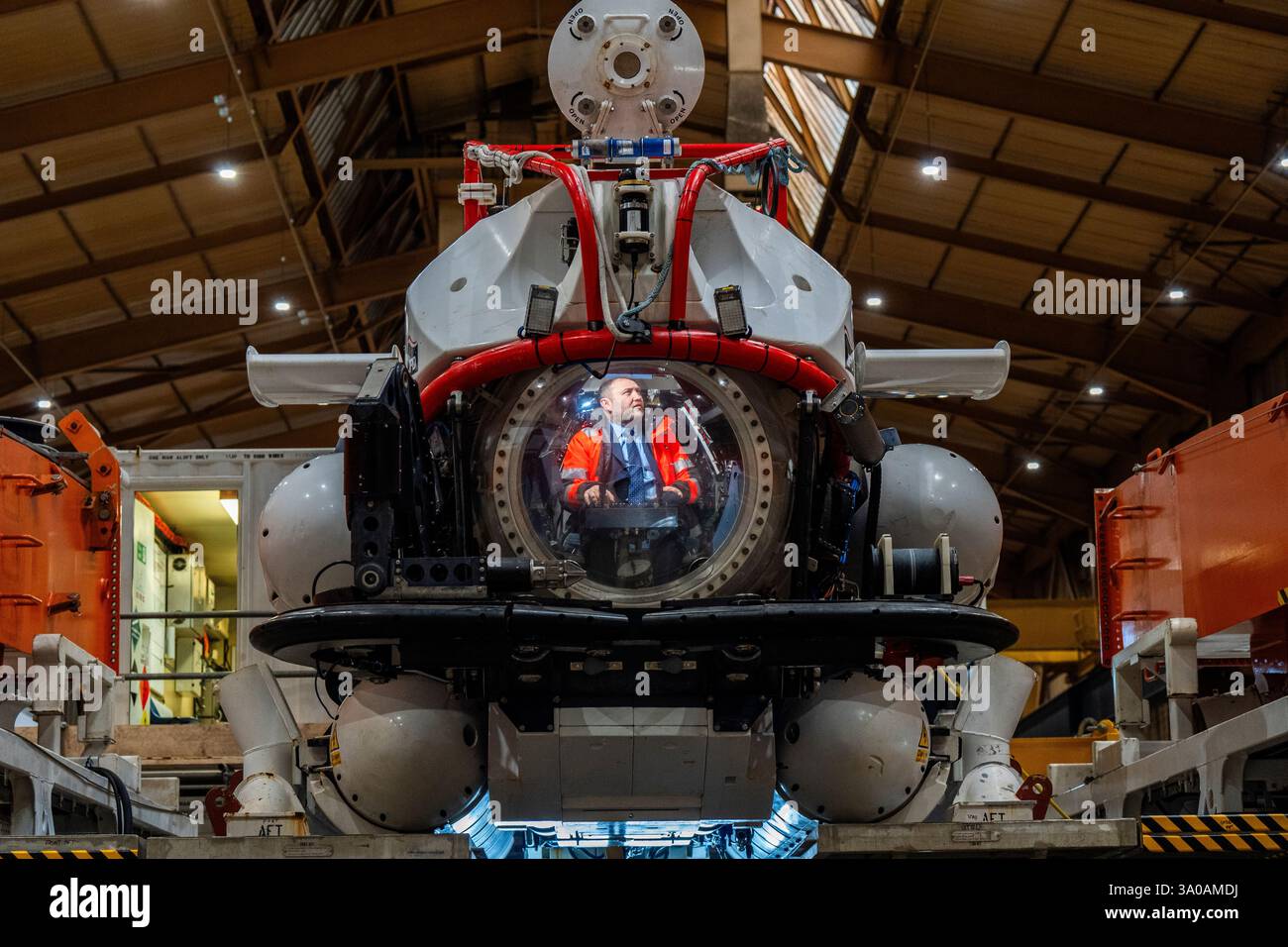 The Scottish Secretary Ian Murray sits inside a rescue submersible ...