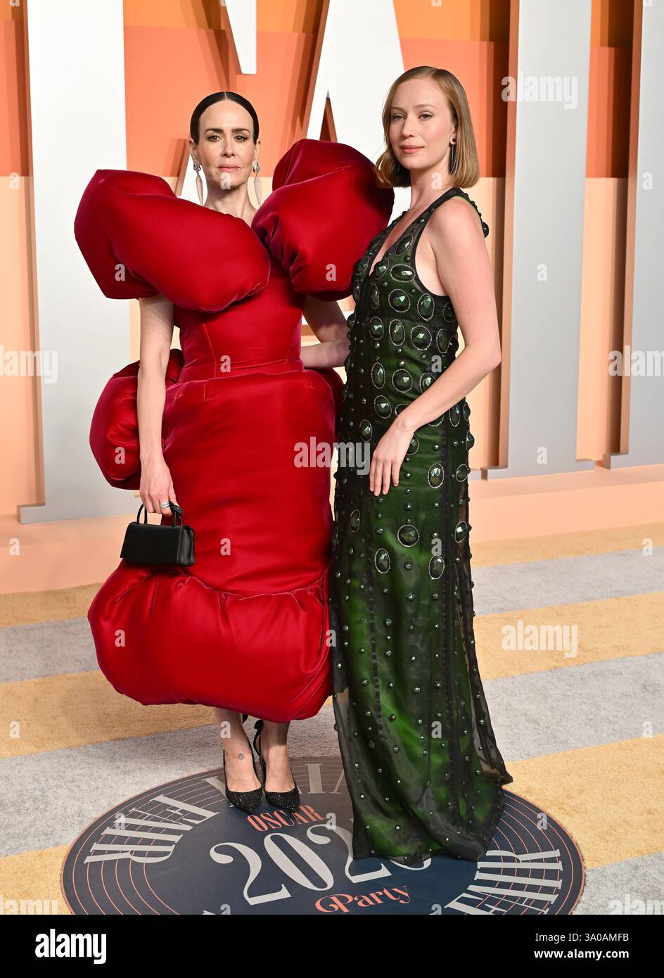 Sarah Paulson and Hannah Einbinder arriving at the Vanity Fair Oscar ...
