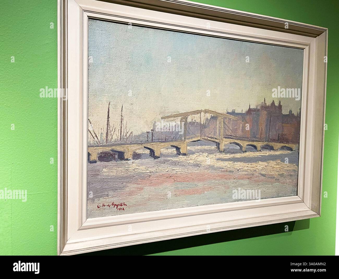 Amsterdam, the Netherlands. February 20, 2025. A painting of the skinny ...