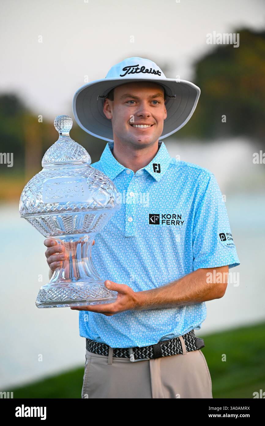 Mar 2, 2025; Palm Beach Gardens, FL, USA; Joe Highsmith holds the ...