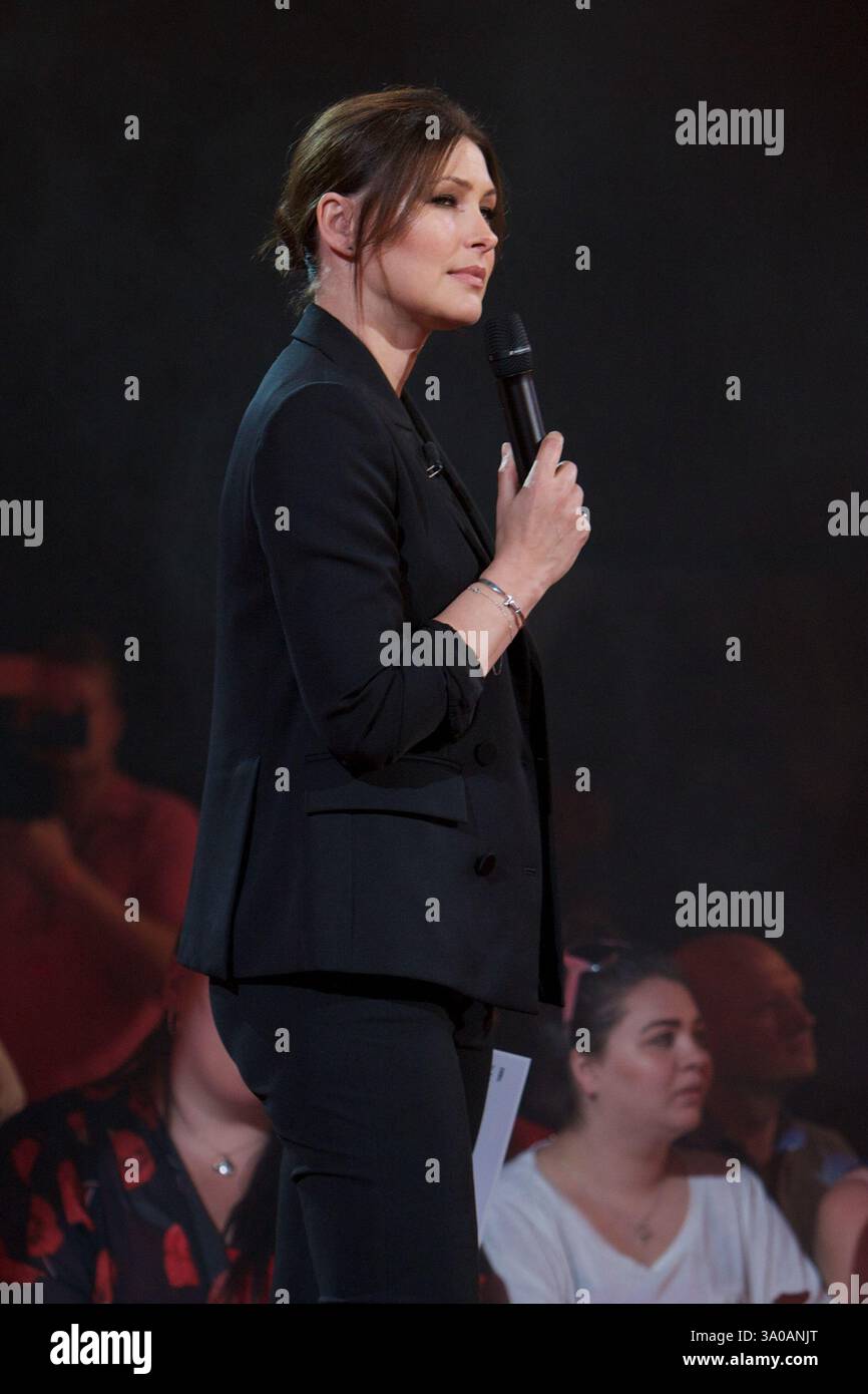 Emma Willis at the Big Brother Eviction at Elstree Studios, Borehamwood ...