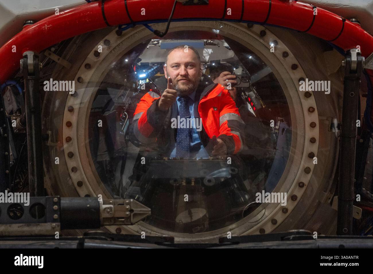 The Scottish Secretary Ian Murray sits inside a rescue submersible ...