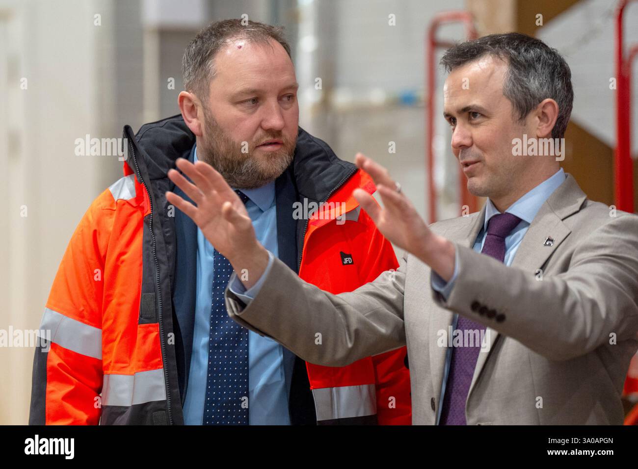 The Scottish Secretary Ian Murray during his visit to the Renfrew site ...