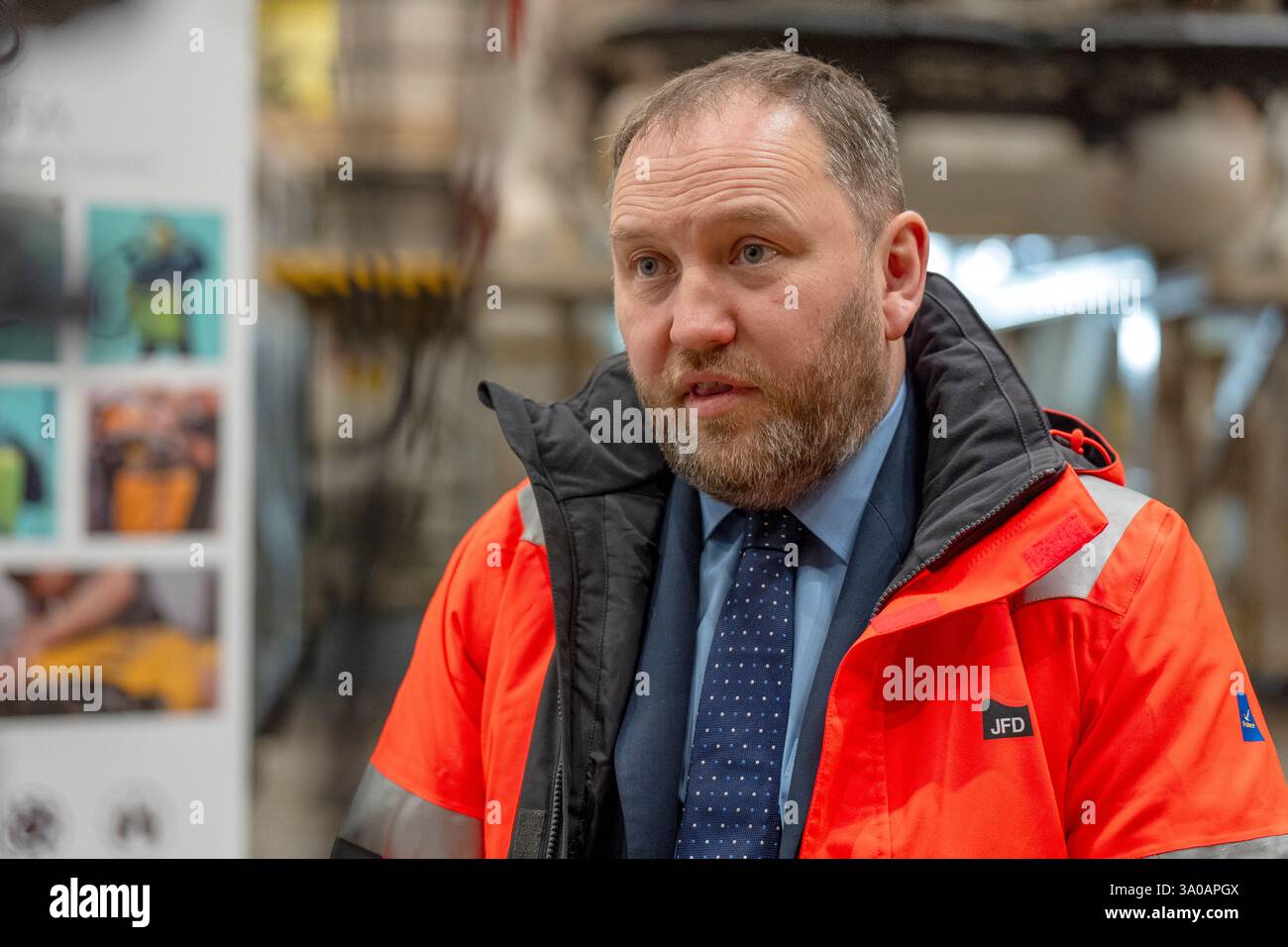 The Scottish Secretary Ian Murray during his visit to the Renfrew site ...