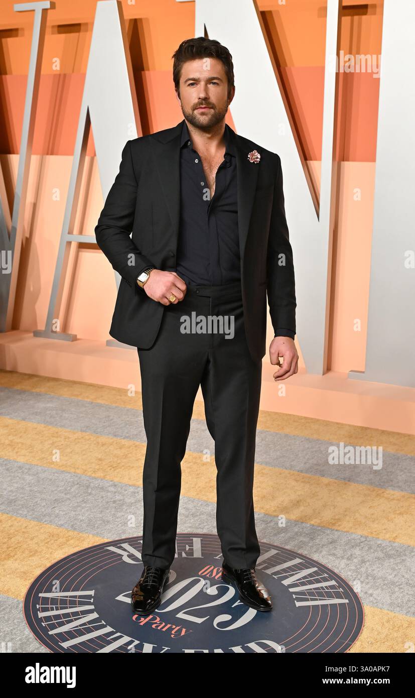Brandon Sklenar arriving at the Vanity Fair Oscar Party held at the Wallis Annenberg Center for ...