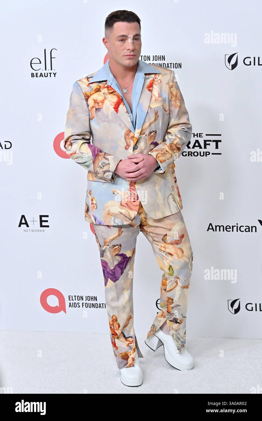 Colton Haynes at the after-party for 33rd Elton John AIDS Foundation ...