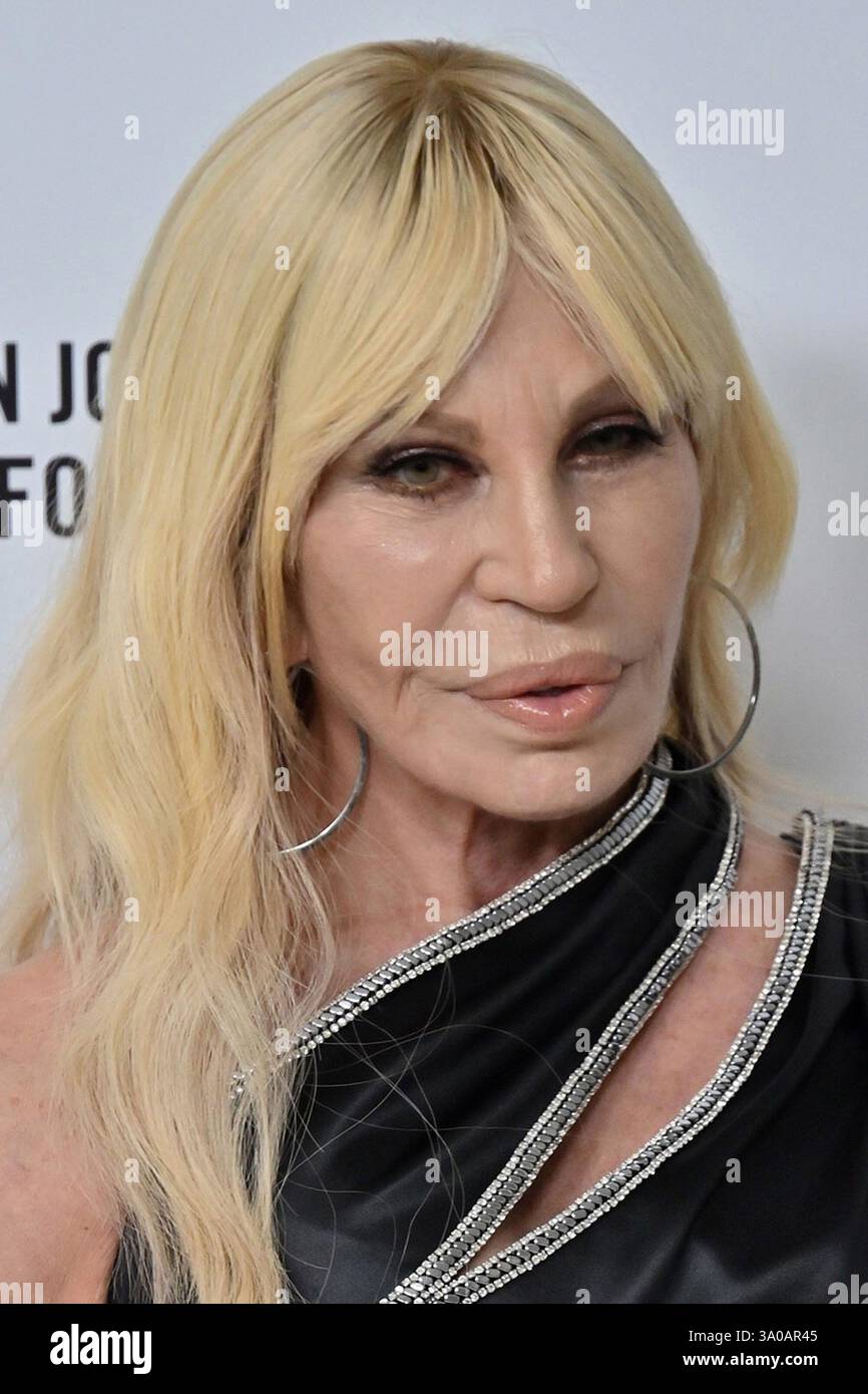 Ca. 02nd Mar, 2025. Donatella Versace at the after-party for 33rd Elton ...