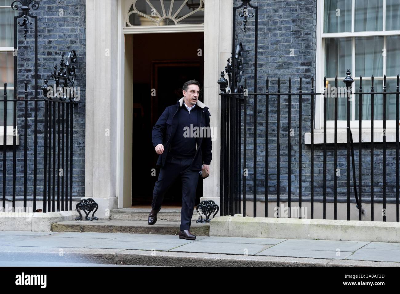 Gary Neville leaving 10 Downing Street, London. Picture date: Monday ...