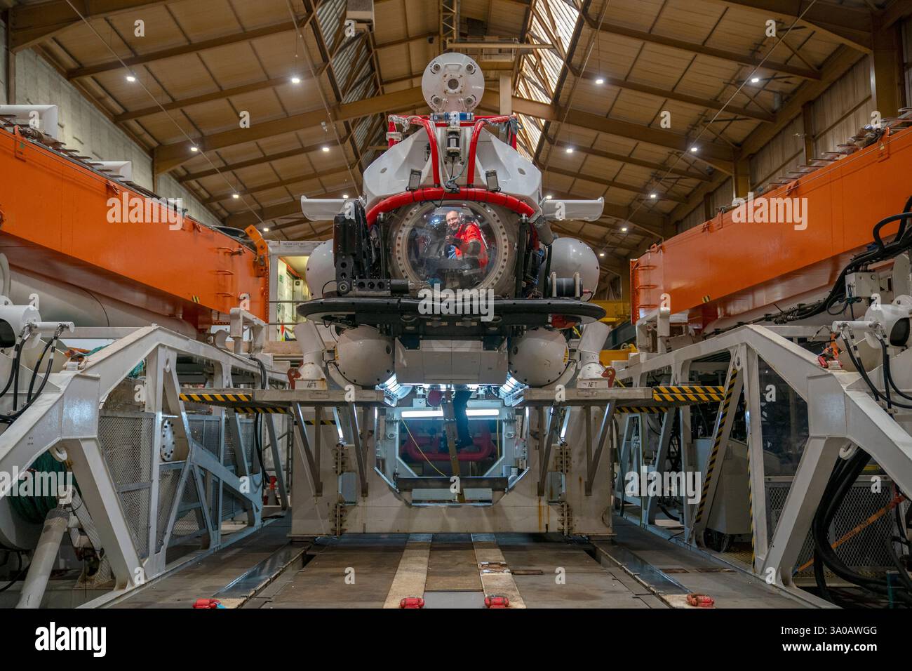 The Scottish Secretary Ian Murray sits inside a rescue submersible ...