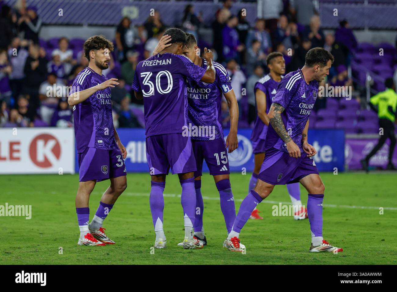 Orlando City players celebrate their win over Toronto FC after the MLS ...