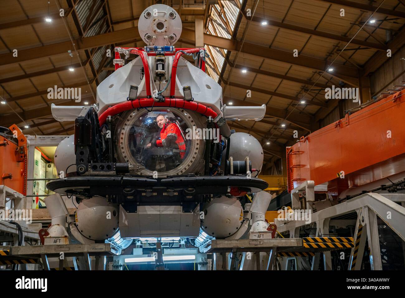 The Scottish Secretary Ian Murray sits inside a rescue submersible ...