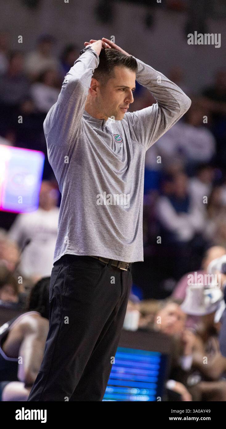 Florida head coach Todd Golden reacts to a call during the first half ...