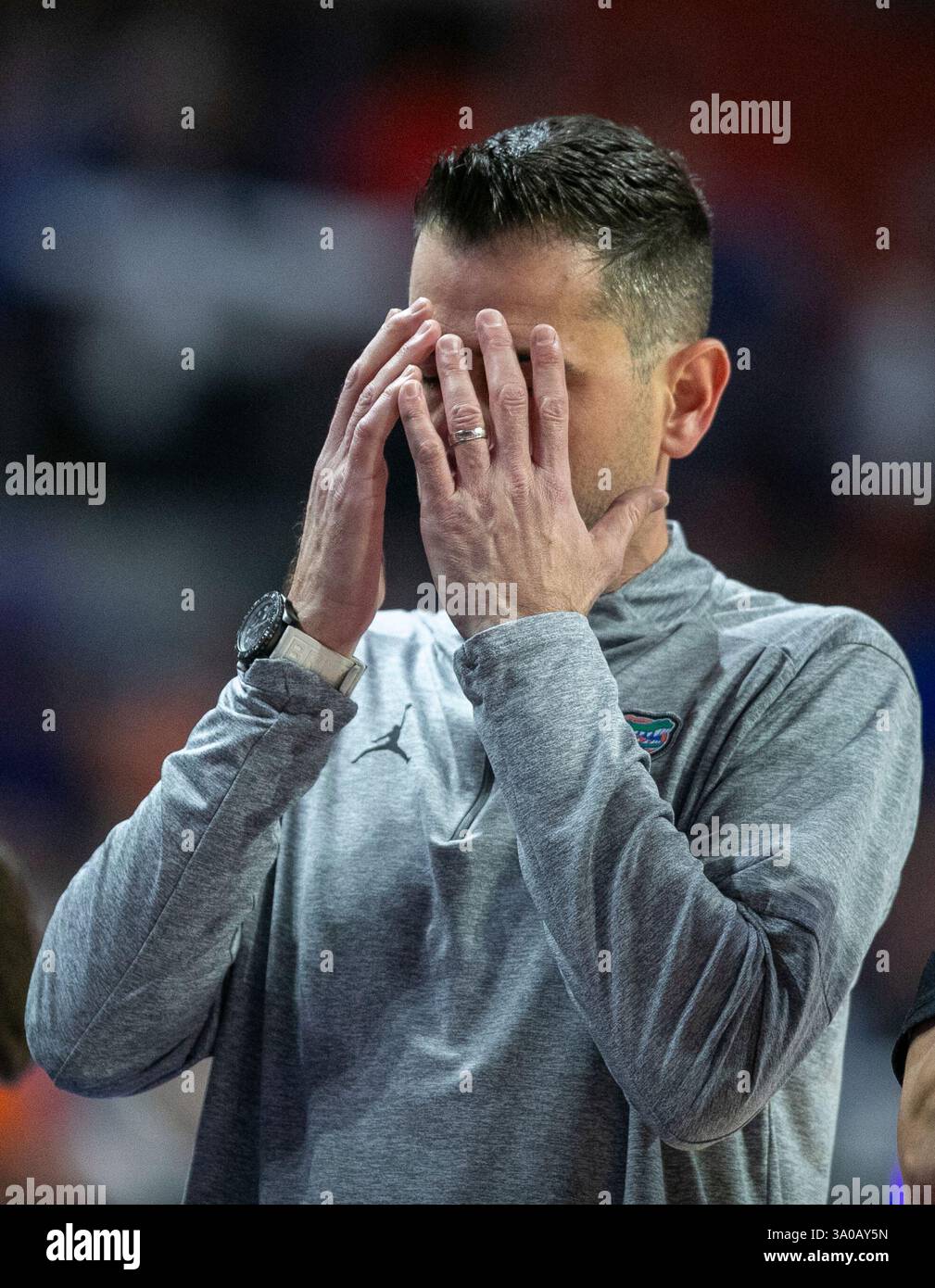 Florida head coach Todd Golden reacts during the first half of an NCAA ...