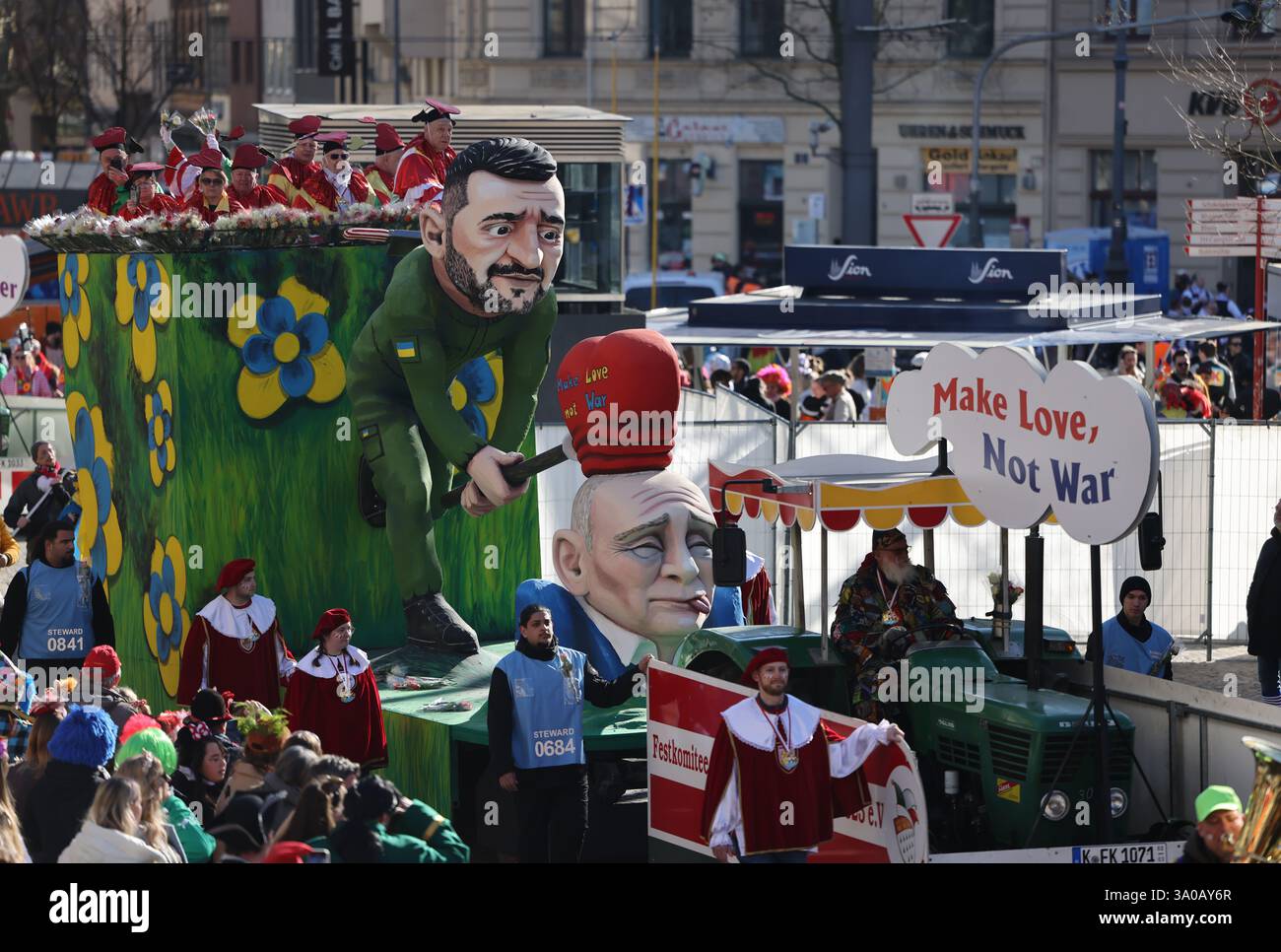 Cologne, Germany. 03rd Mar, 2025. A float on the theme of the Ukraine ...