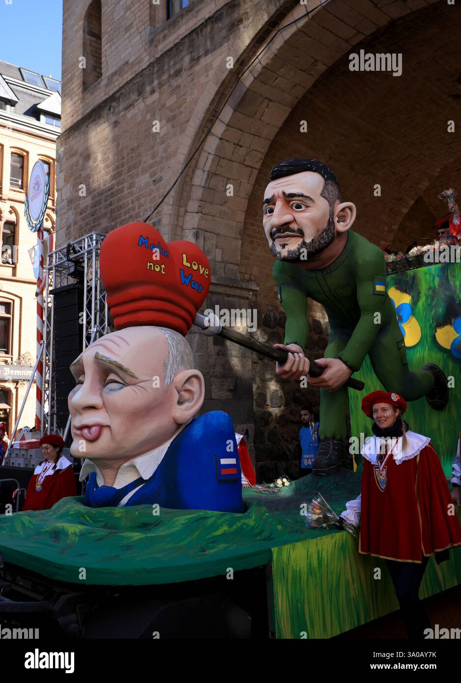Cologne, Germany. 03rd Mar, 2025. A float on the theme of the Ukraine ...