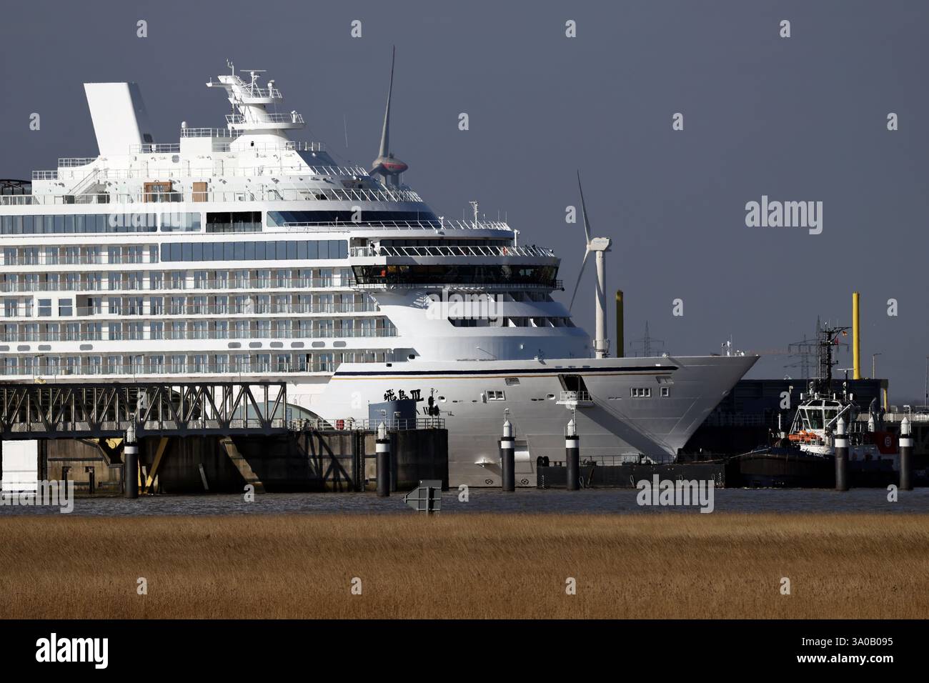 The cruise ship Asuka III passes through the Ems near Ditzum on March 3, 2025 Stock Photo - Alamy