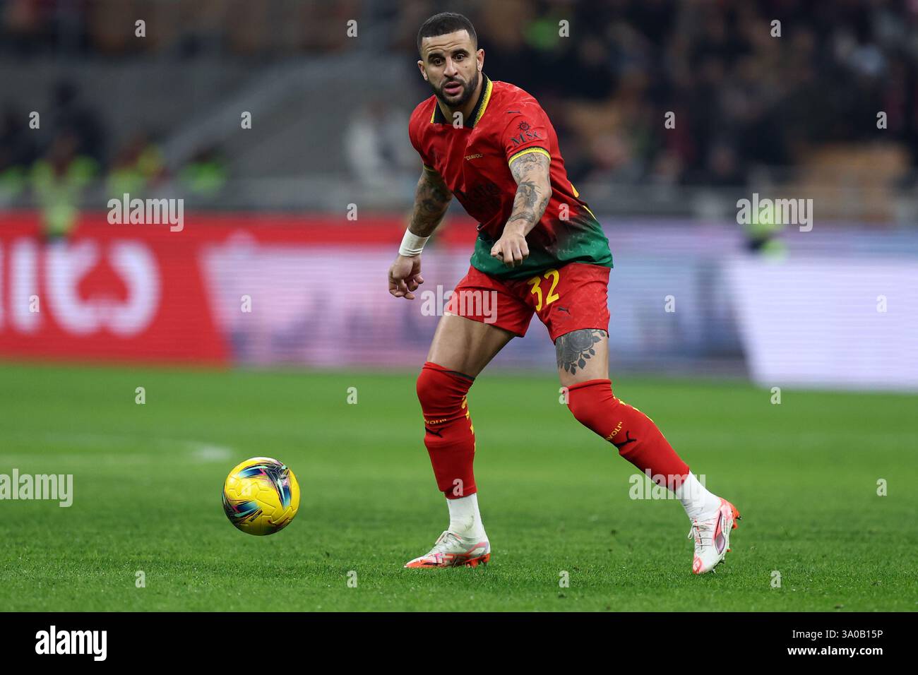 Kyle Walker of Ac Milan in action during the Serie A match beetween Ac ...