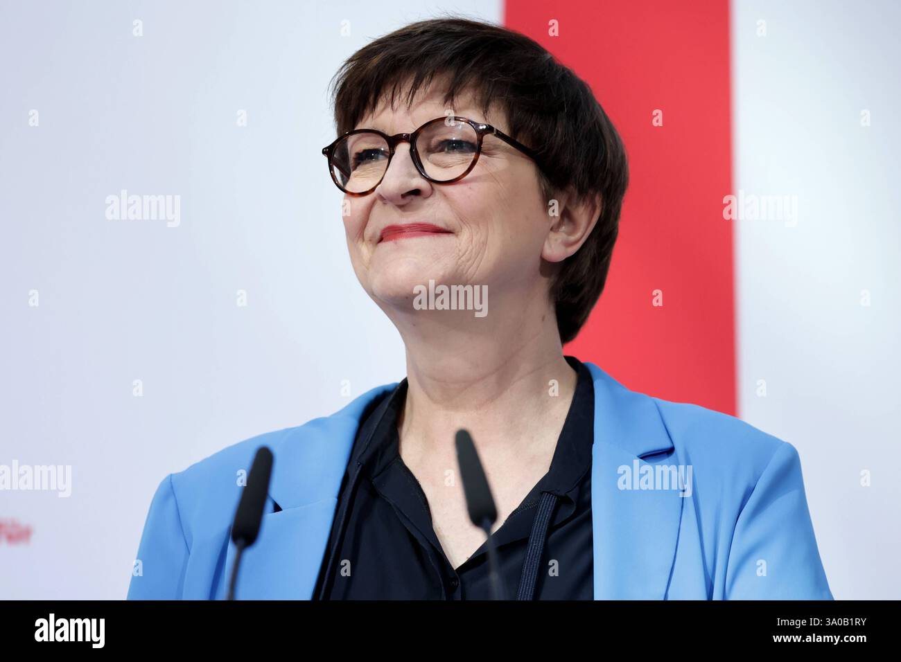 Saskia Esken, Co-Parteivorsitzende der SPD, PK nach der Gremiensitzung ...