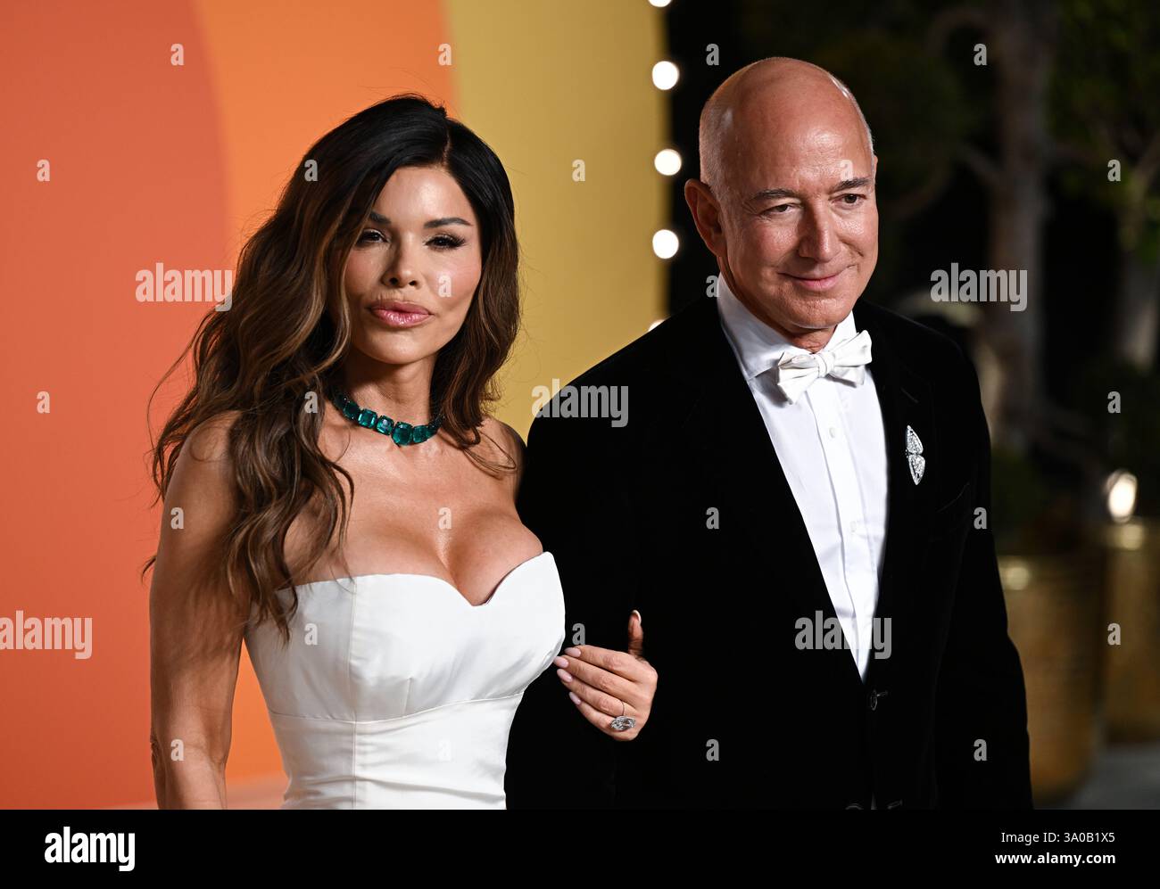 Los Angeles, USA. March 2nd, 2025. Lauren Sanchez and Jeff Bezos ...