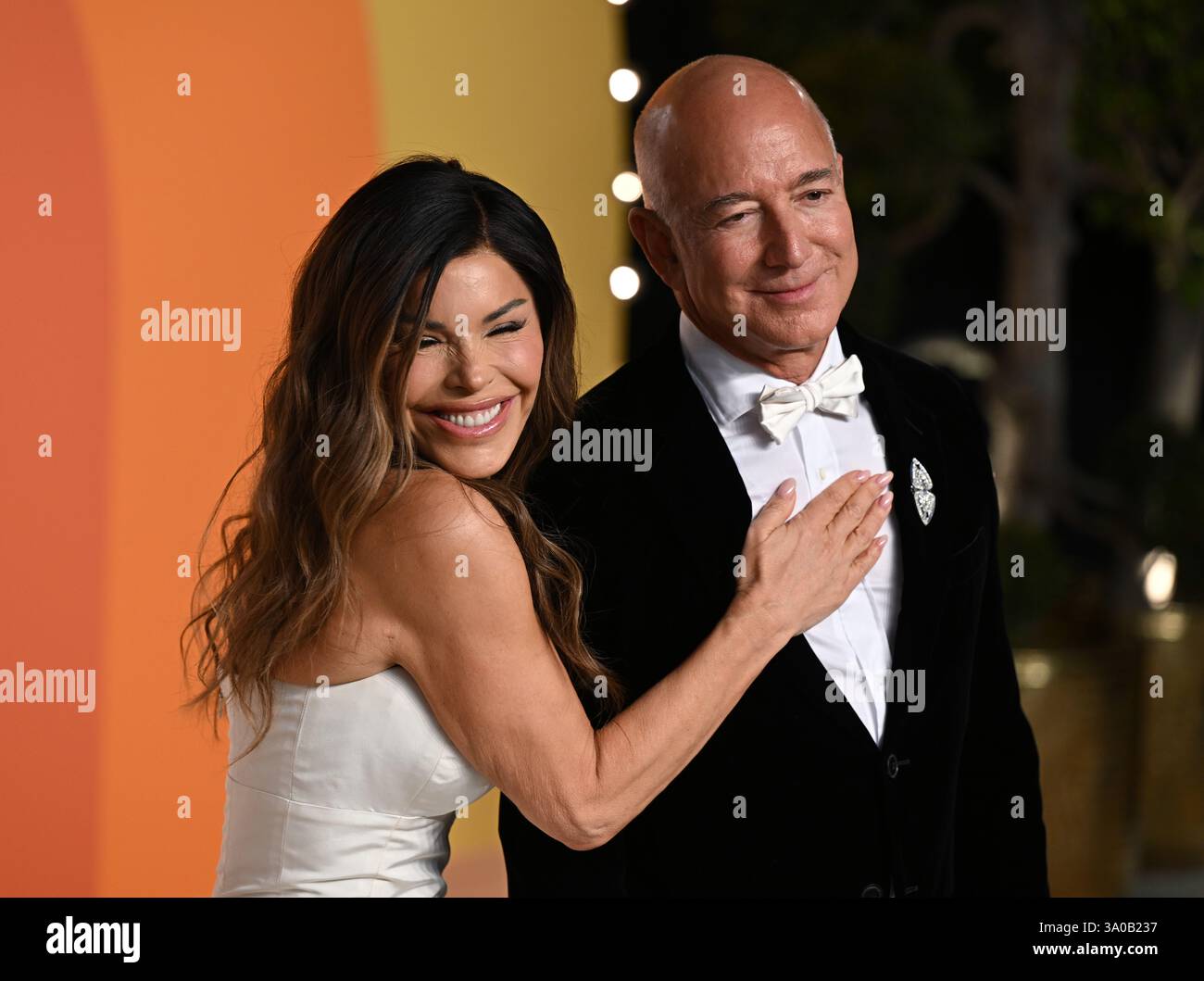 Los Angeles, USA. March 2nd, 2025. Lauren Sanchez and Jeff Bezos ...