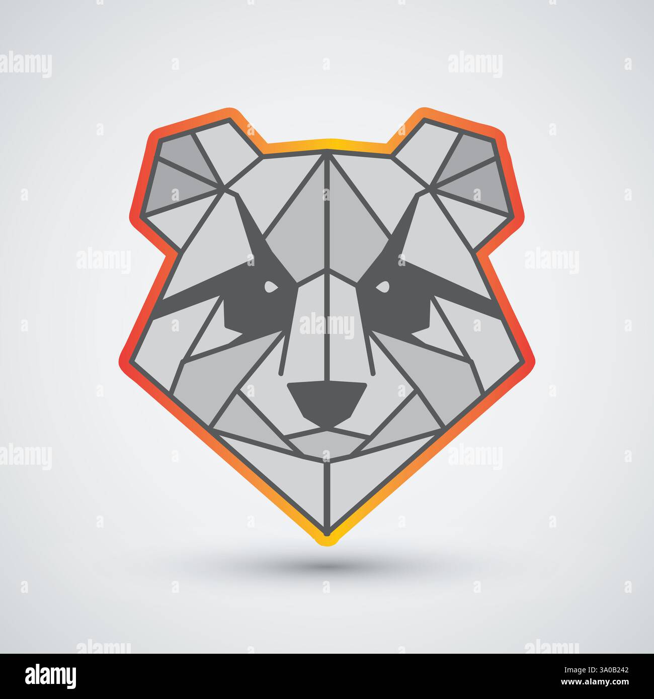 Modern panda logo can be used for company logo or clothing geometric ...