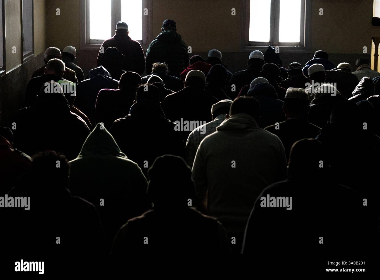 Nepalese Muslims offer prayers at the Jame Mosque on the holy month of ...