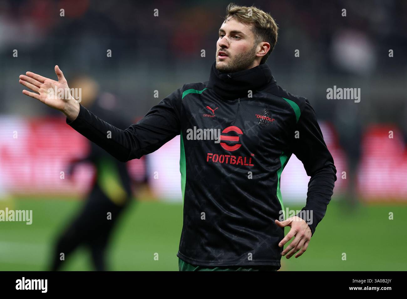 Milano, Italy. 02nd Mar, 2025. Santiago Gimenez of Ac Milan during warm ...