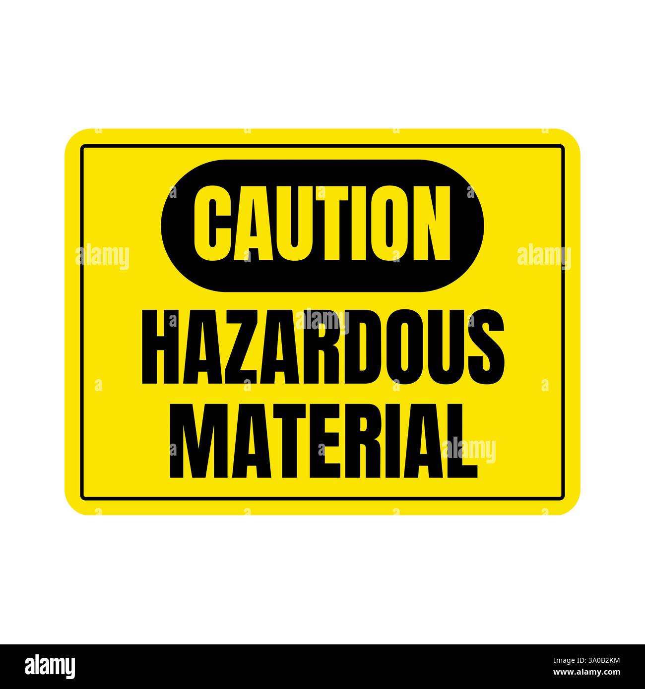 Caution hazardous material sign illustration Stock Photo - Alamy