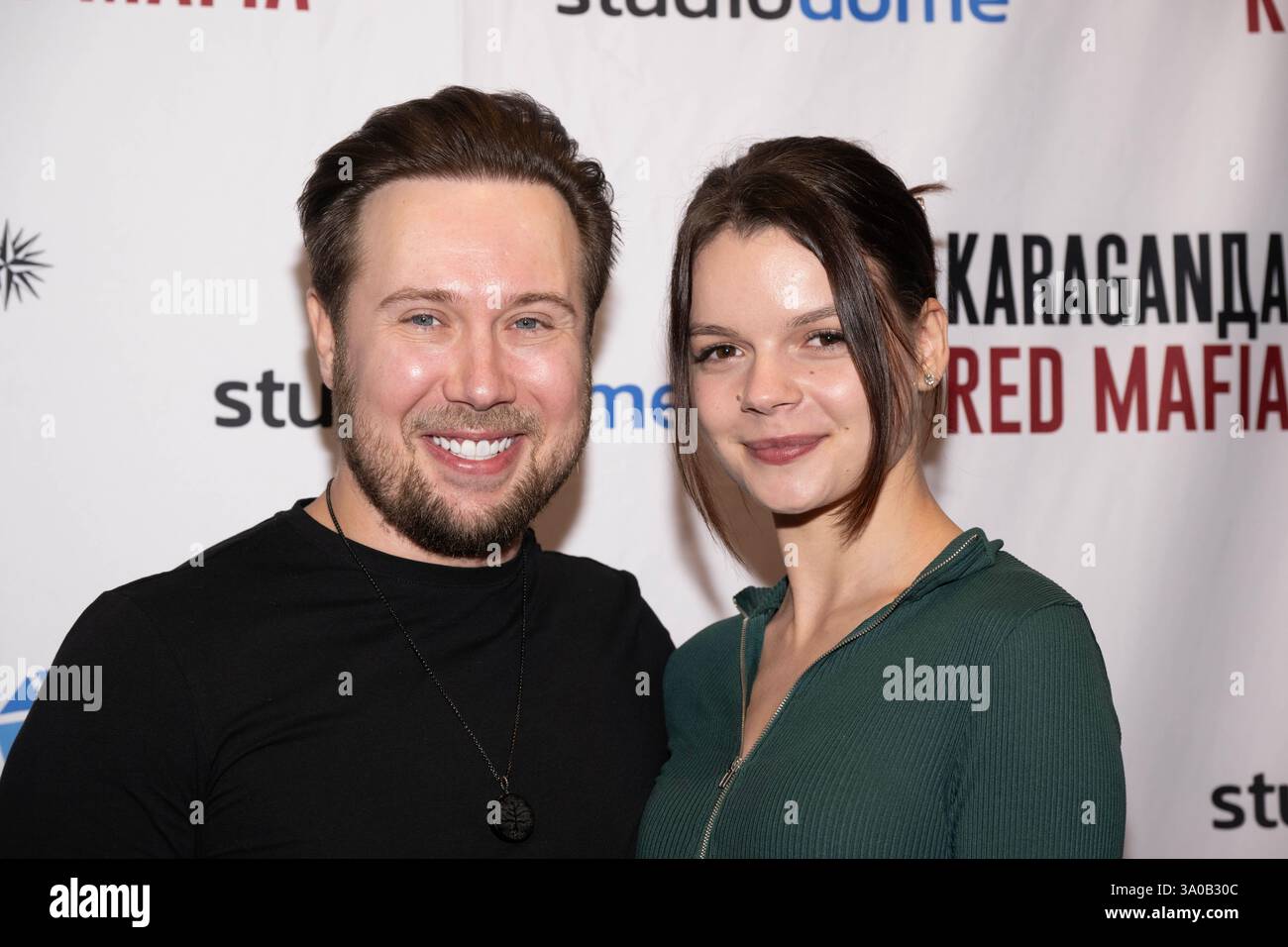 Los Angeles, United States. 01st Mar, 2025. Actor Michael Ark with wife ...