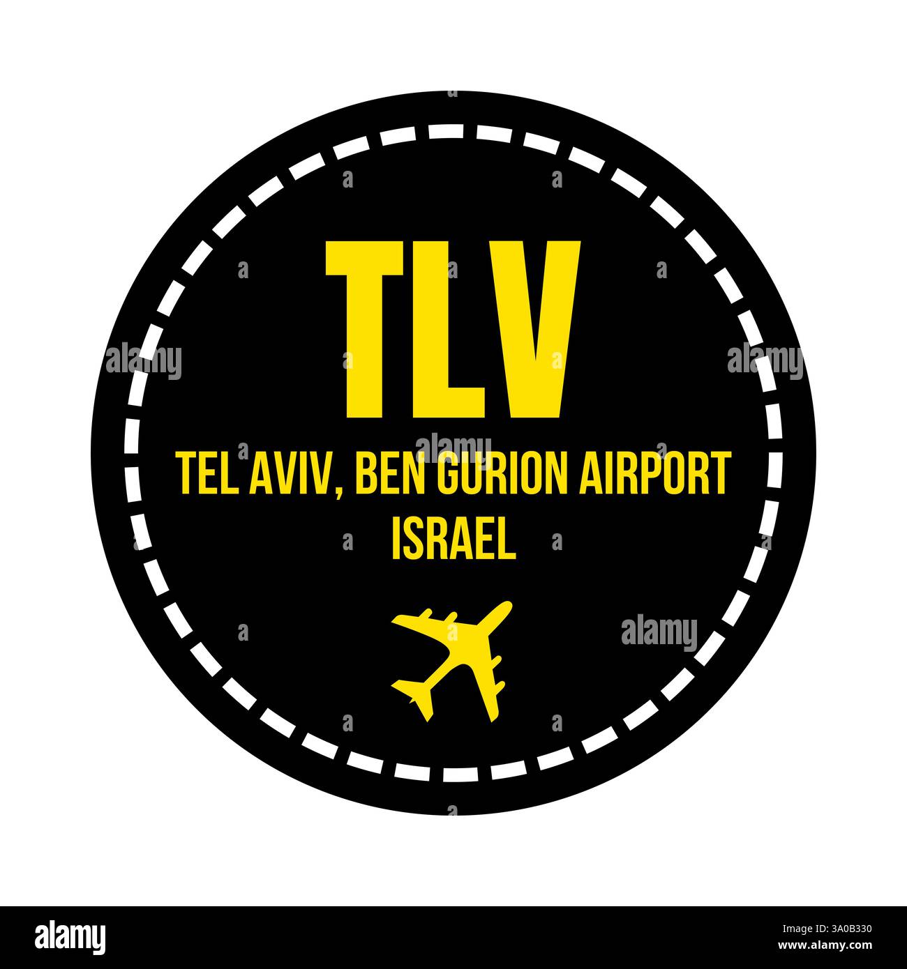TLV Tel Aviv Ben Gurion airport symbol icon Stock Photo - Alamy