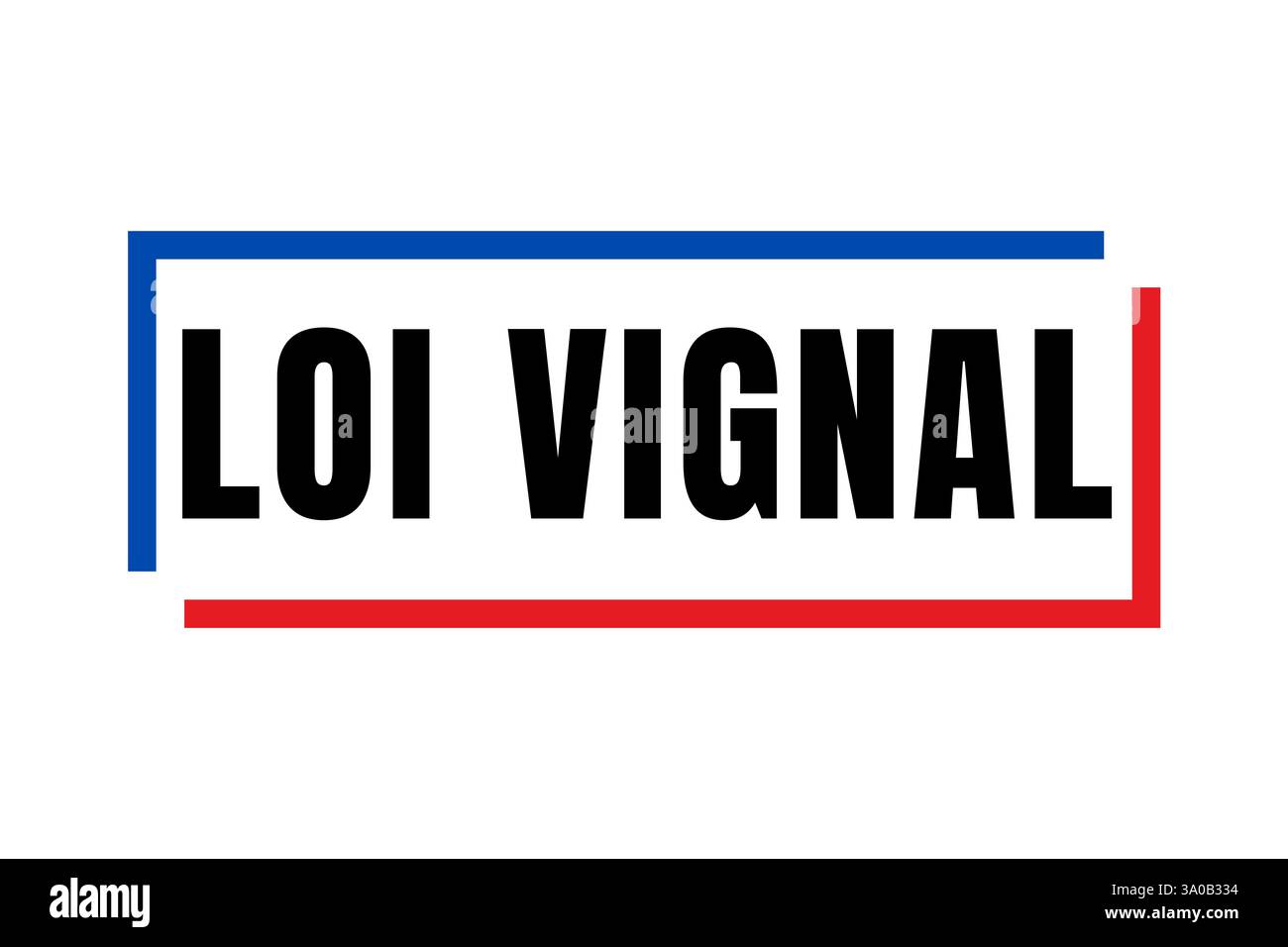 Vignal law symbol icon called loi Vignal in French language Stock Photo ...