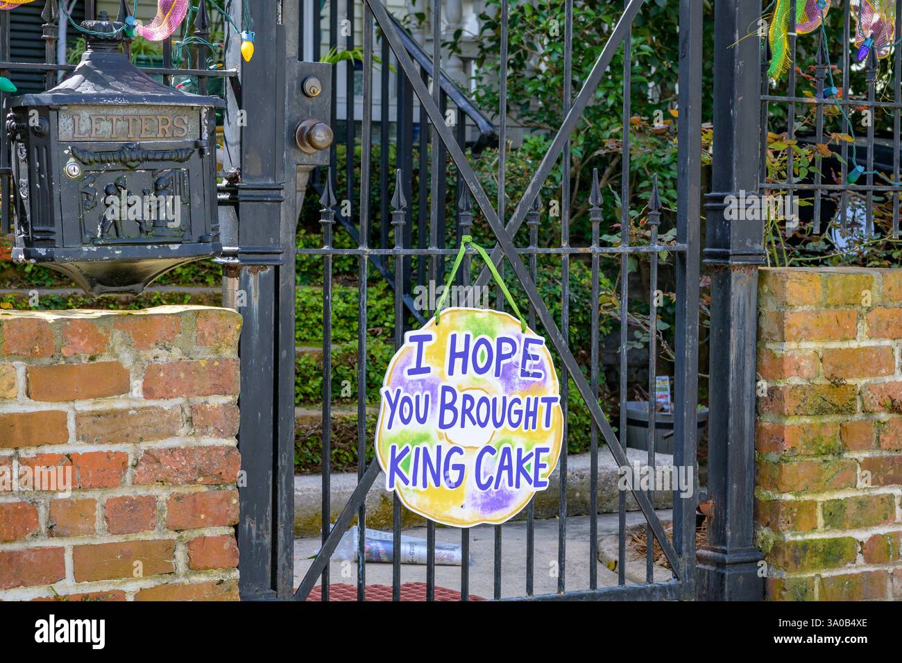 New Orleans, LA, USA - March 2, 2025: I Hope You Brought King Cake sign ...