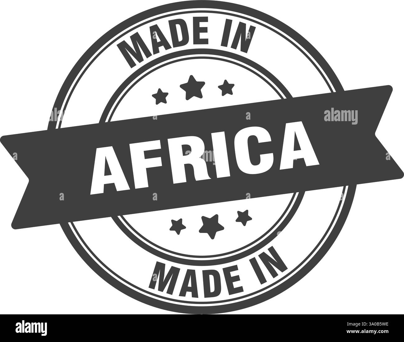 Made in Africa stamp. Made in Africa round sign Stock Vector Image ...