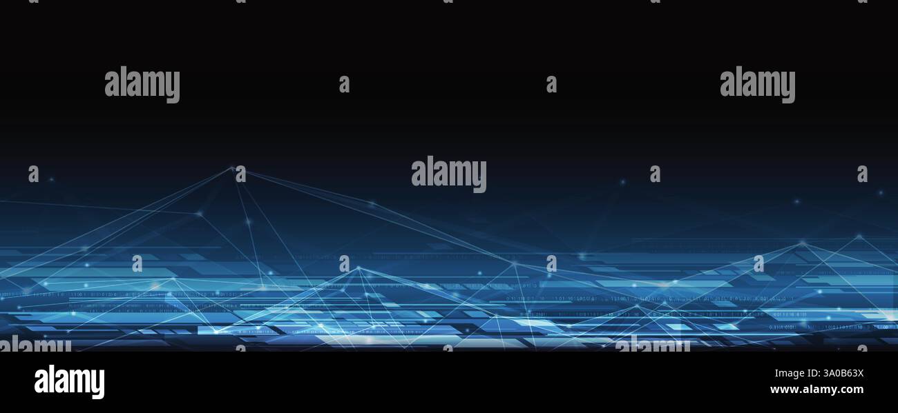 Technology data an network connection visual business background Stock ...