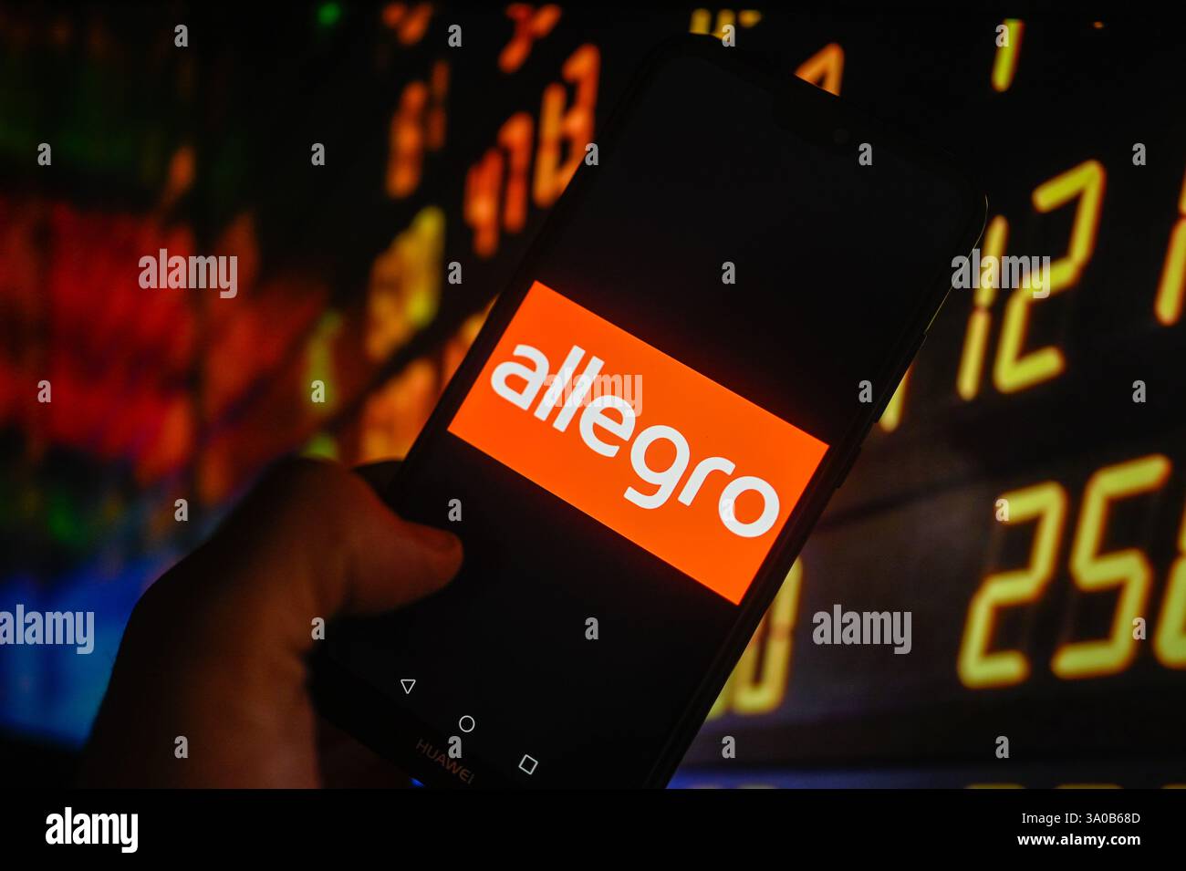 In this photo illustration, an Allegro logo is displayed on a ...