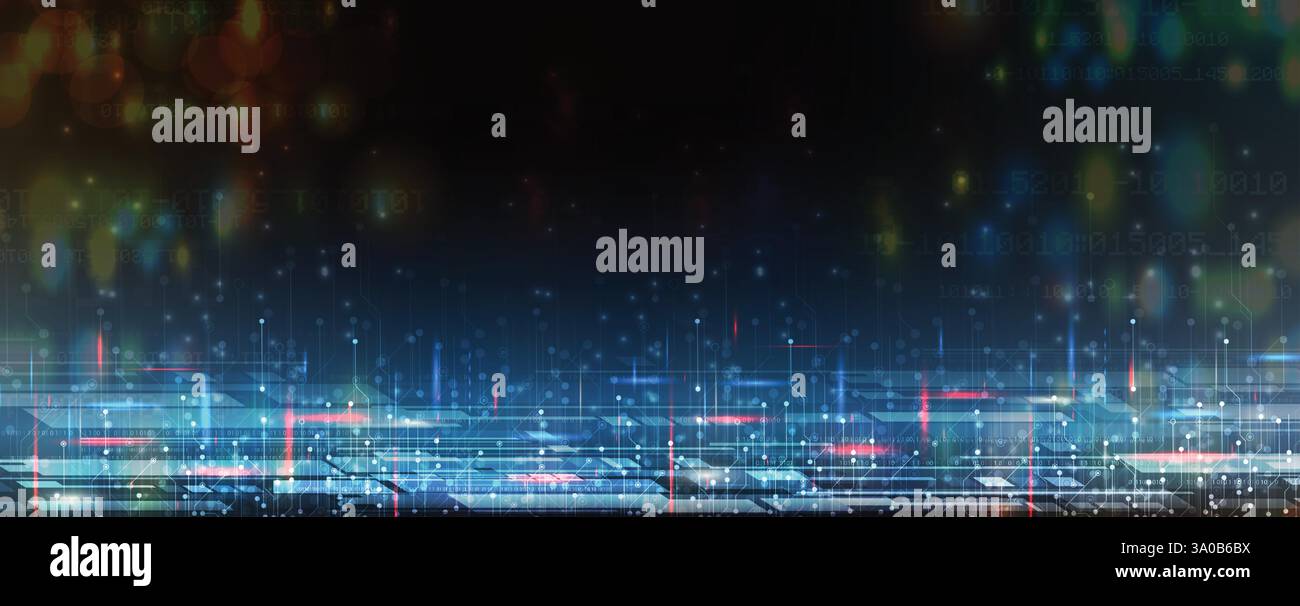 Technology data an network connection visual business background Stock ...