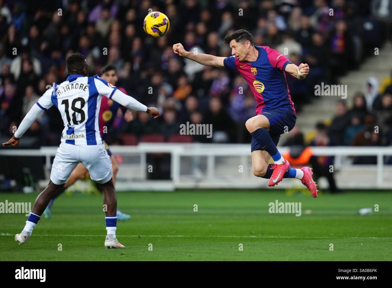 Robert Lewandowski of FC Barcelona during the La Liga EA Sports match ...