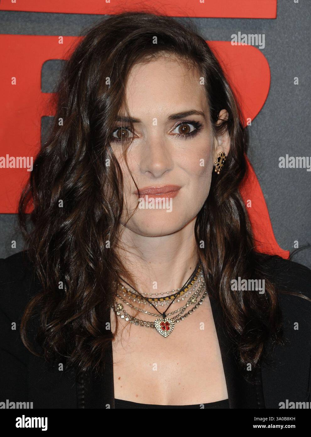 Actress Winona Ryder arriving at the premiere of Netflix's 'Stranger ...