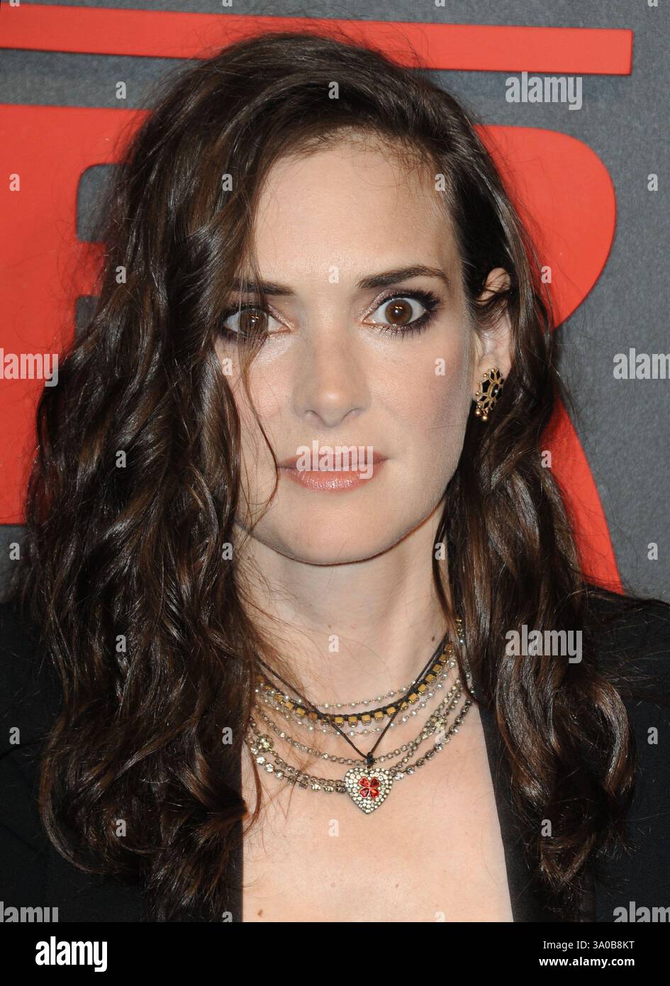 Actress Winona Ryder arriving at the premiere of Netflix's 'Stranger ...