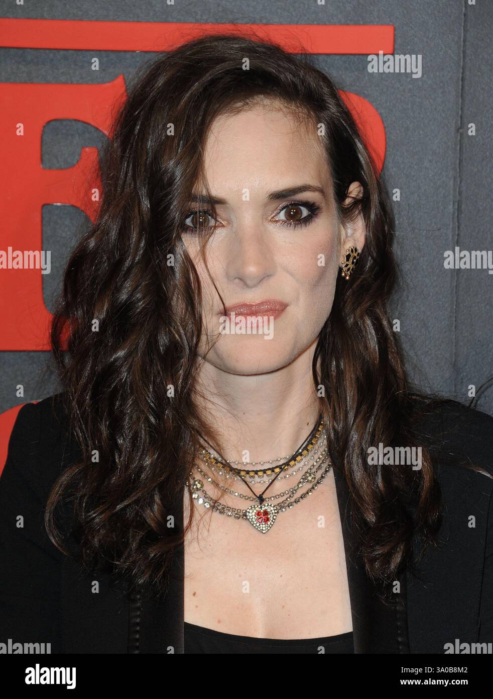 Actress Winona Ryder arriving at the premiere of Netflix's 'Stranger ...