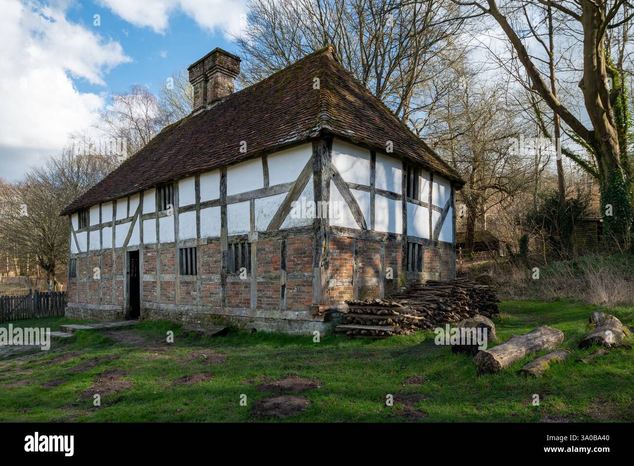 Pendean Farmhouse, one of the old buildings inside the Weald and ...