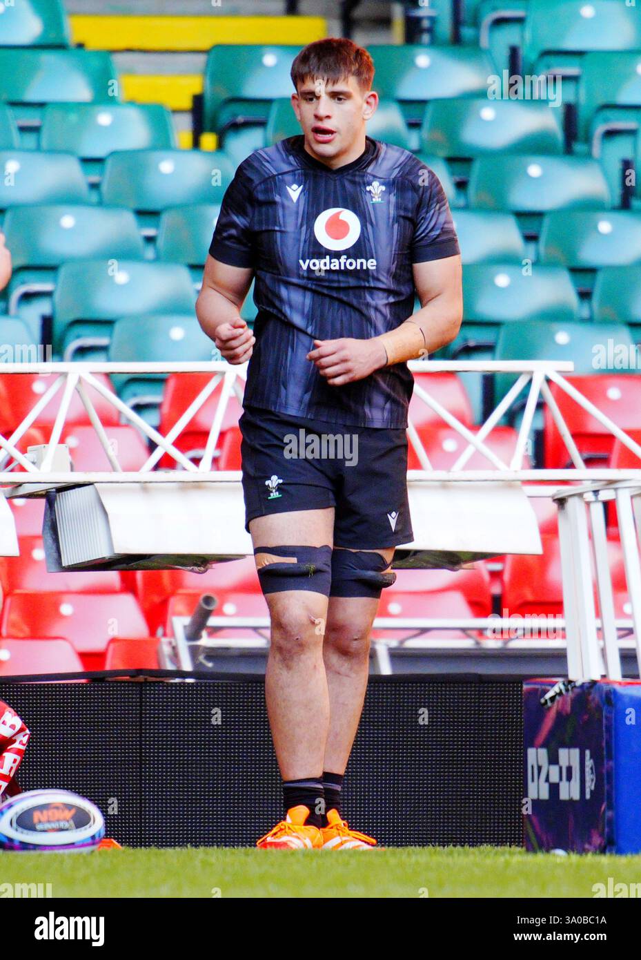Wales' Dafydd Jenkins during a training session at the Principality ...