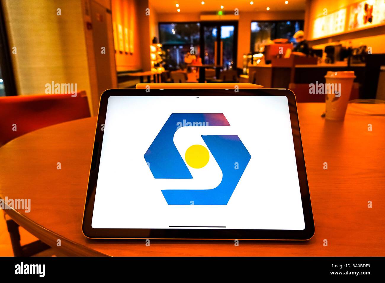 In this photo illustration, a Hansoh Pharmaceutical logo is displayed ...