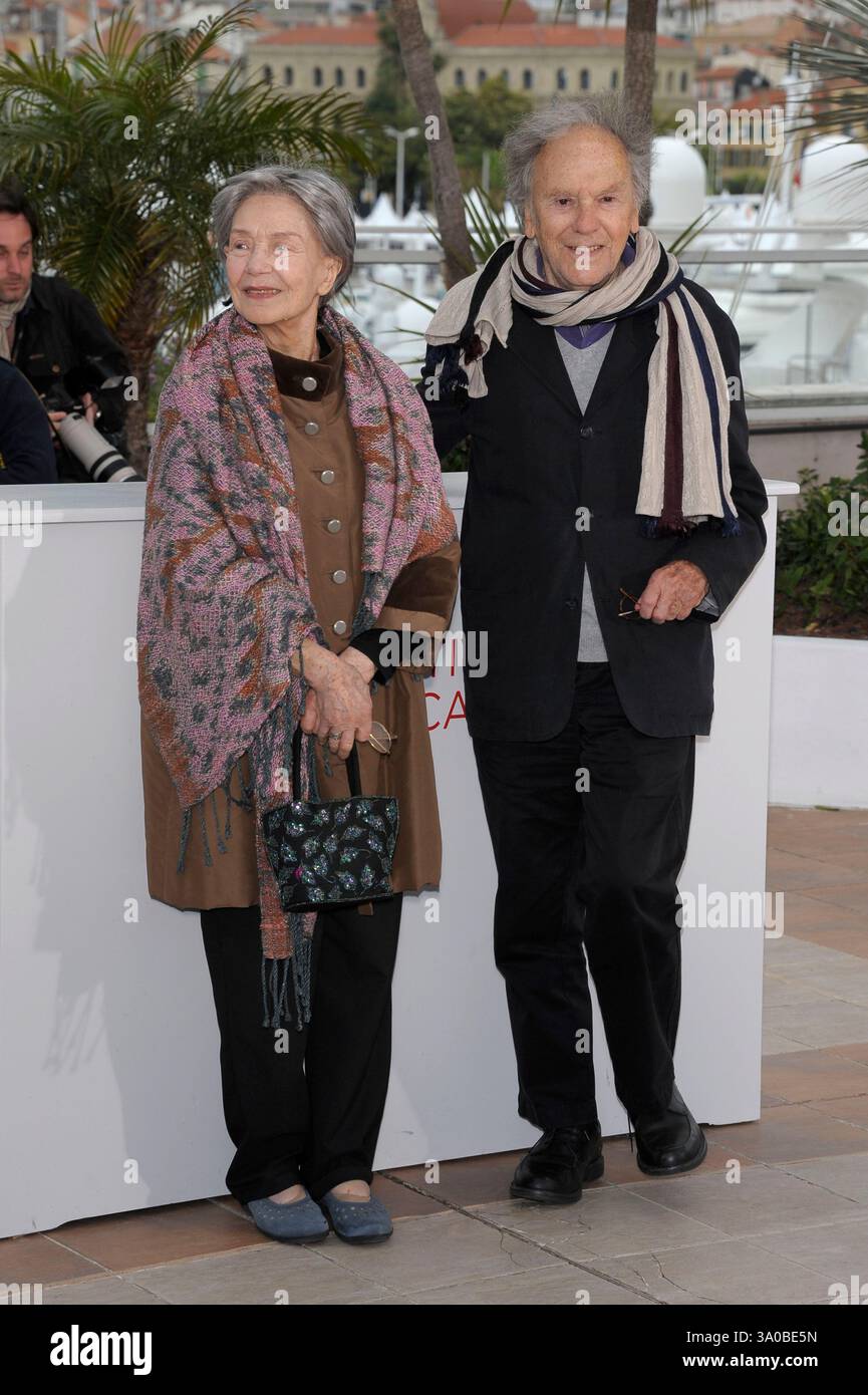 Emmanuelle Riva, Jean-Louis Trintignant.'Amour' photocall at the 65th ...