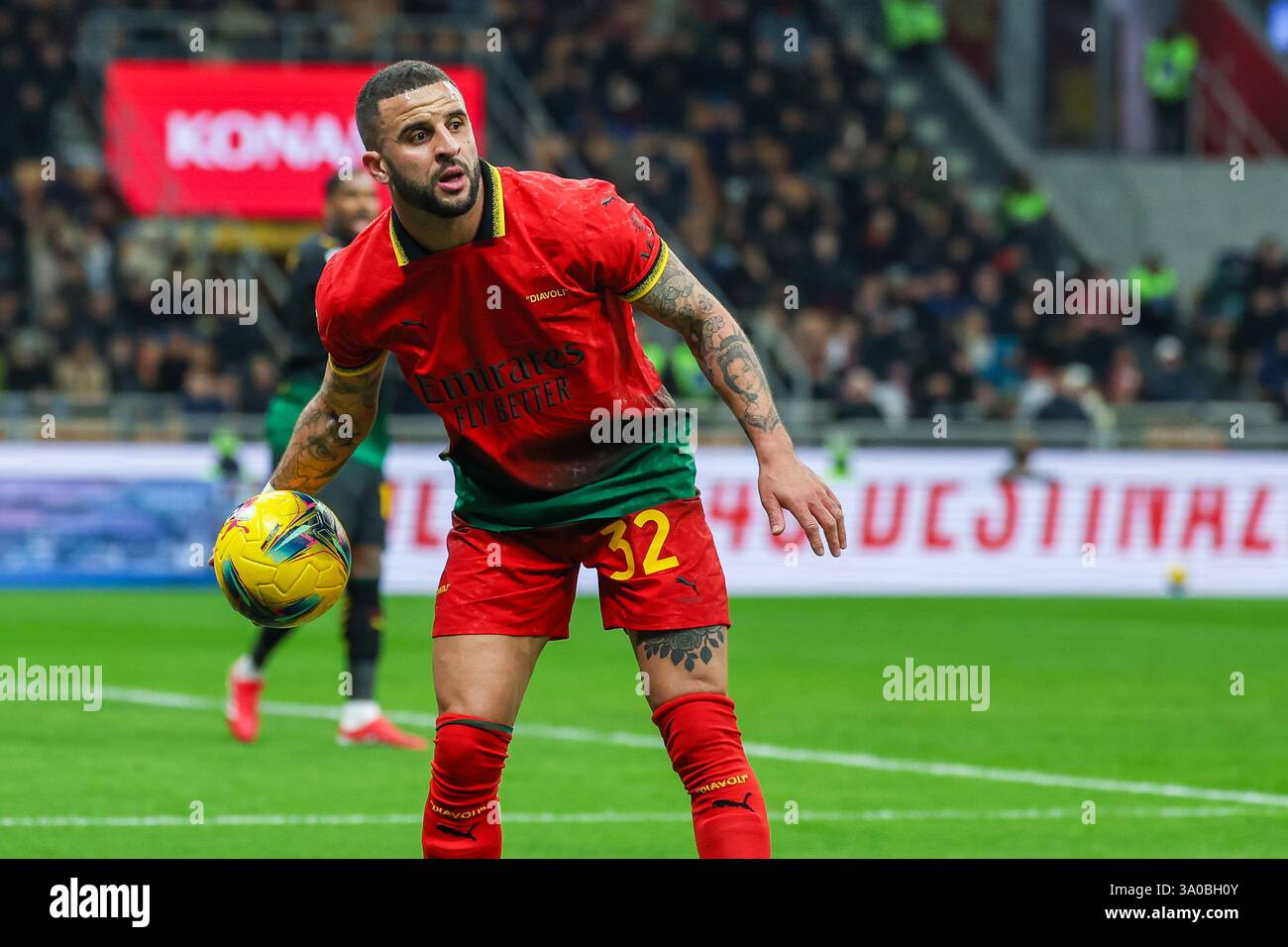 Milan, Italy. 02nd Mar, 2025. Kyle Andrew Walker of AC Milan seen in ...