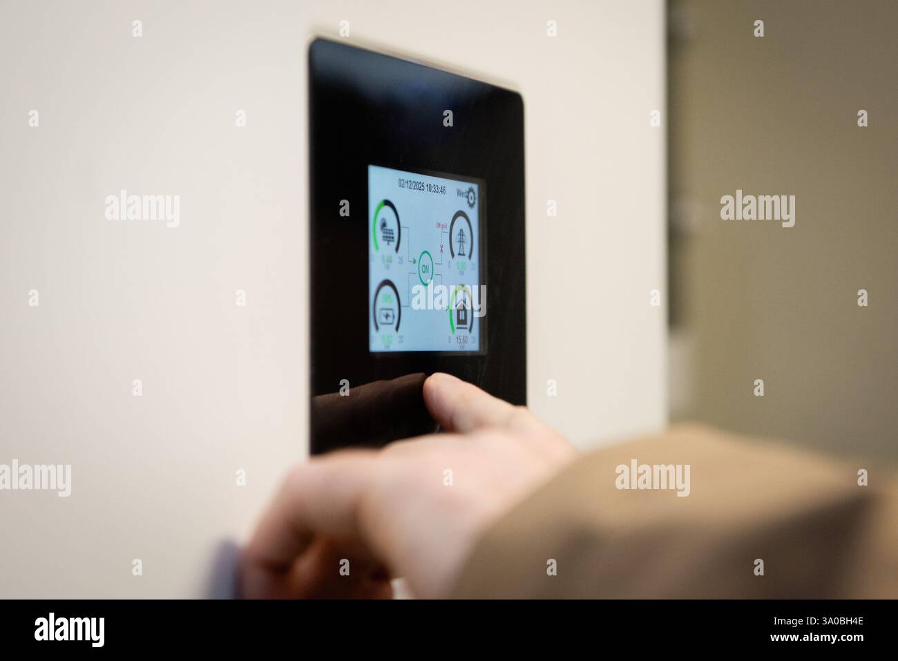 solar panel inverter control monitor Stock Photo - Alamy