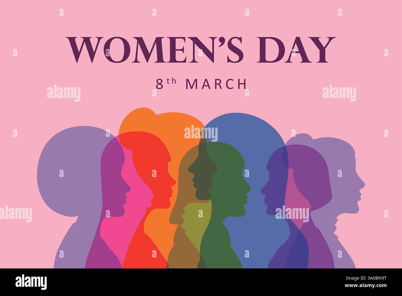 international womens day 8th march group of different women vector ...