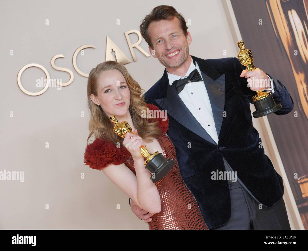 Los Angeles, USA. 02nd Mar, 2025. (L-R) Victoria Warmerdam and Trent ...