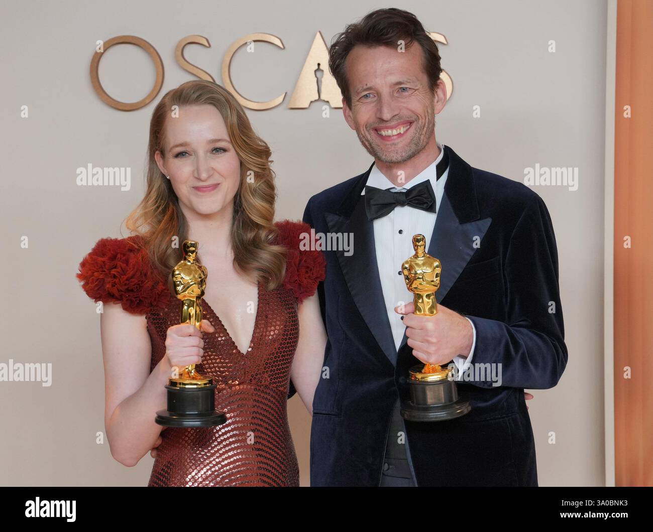 Los Angeles, USA. 02nd Mar, 2025. (L-R) Victoria Warmerdam and Trent ...